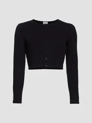 LESET Lauren Crop Ii Knit Cardigan - Black