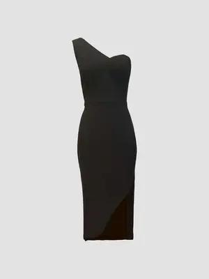 Dress The Population Magnolia Asymmetric Dress - Black