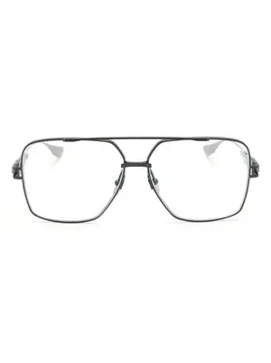 Dita Grand Emperik Pilot-frame Glasses - Black