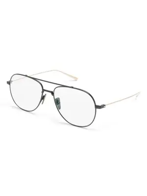 Dita Metal Aviator-frame Glasses - Black