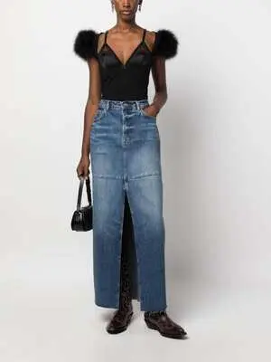 Dsquared2 Feather-trim Bustier Top