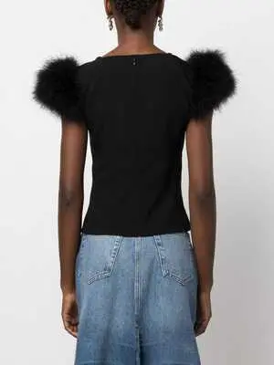 Dsquared2 Feather-trim Bustier Top