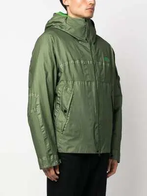 C.P. COMPANY Logo-print Reversible Down Jacket - Green