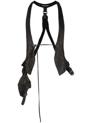 Julius Leather Holster Vest In Black - 30% Off | Editorialist