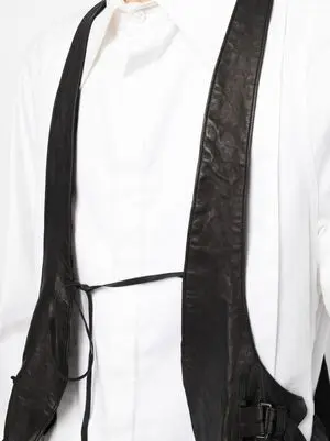 Julius Leather Holster Vest In Black - 30% Off | Editorialist