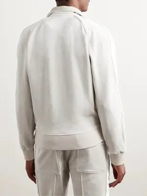 TOM FORD Satin-trimmed Velvet Track Jacket