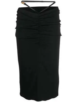 Versace Medusa Georgette Midi Skirt