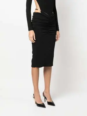 Versace Medusa Georgette Midi Skirt