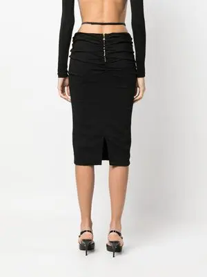 Versace Medusa Georgette Midi Skirt
