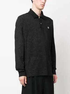 BILLIONAIRE Piquet Long-sleeved Polo Shirt