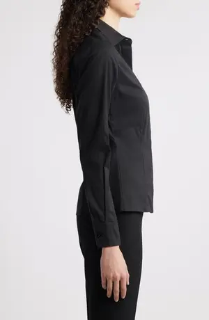 BOSS Bashinah Cotton-blend Blouse - Black
