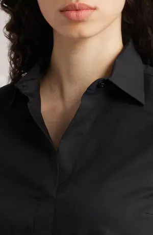 BOSS Bashinah Cotton-blend Blouse - Black