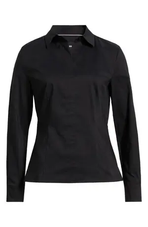 BOSS Bashinah Cotton-blend Blouse - Black