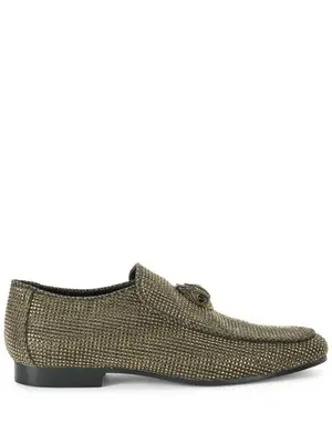 Kurt Geiger Hugh Eagle Rhinestone Loafers - Brown