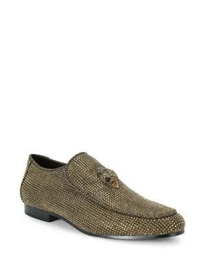 Kurt Geiger Hugh Eagle Rhinestone Loafers - Brown