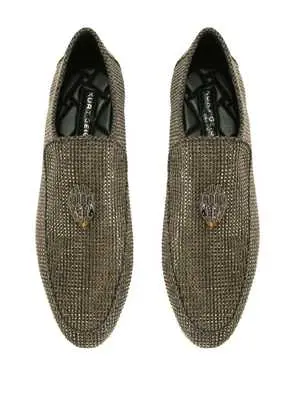 Kurt Geiger Hugh Eagle Rhinestone Loafers - Brown