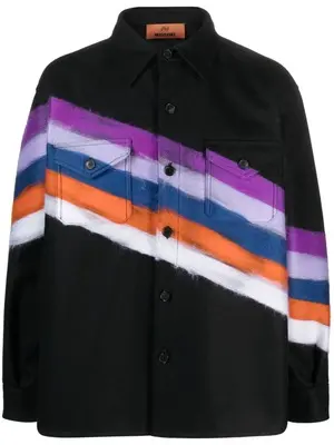 Missoni Brushed-effect Striped Shirt Jacket