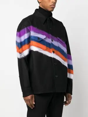 Missoni Brushed-effect Striped Shirt Jacket