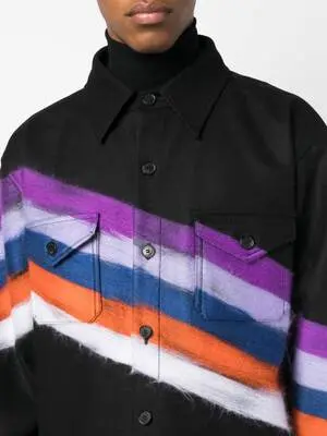 Missoni Brushed-effect Striped Shirt Jacket