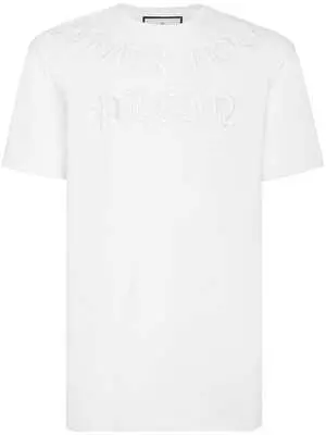 Philipp Plein Gothic Logo-embossed T-shirt - White