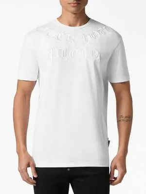 Philipp Plein Gothic Logo-embossed T-shirt - White