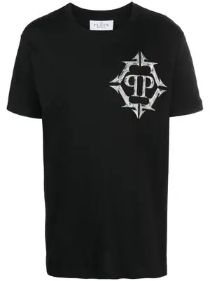 Philipp Plein Ss Chrome Round-neck T-shirt - Black