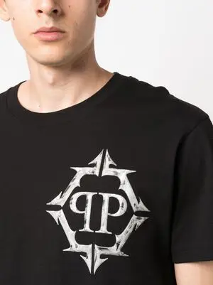 Philipp Plein Ss Chrome Round-neck T-shirt - Black