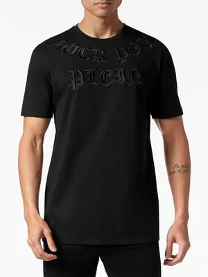 Philipp Plein Gothic Logo-patch T-shirt - Black