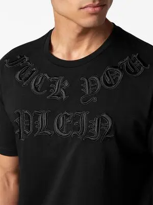 Philipp Plein Gothic Logo-patch T-shirt - Black