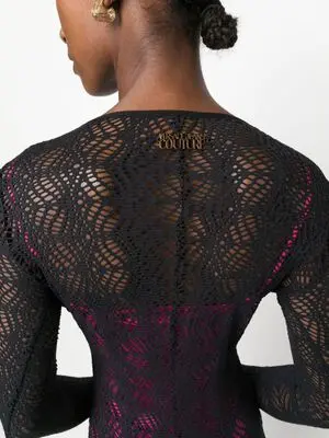Versace Sheer Knit Knee-length Dress