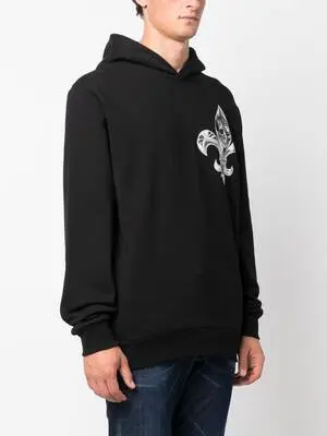 Philipp Plein Chrome Skull-print Hoodie - Black
