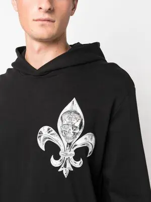 Philipp Plein Chrome Skull-print Hoodie - Black