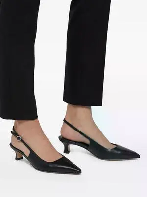 AeydĒ 50mm Pointed-toe Leather Pumps - Black