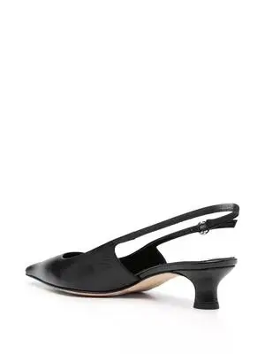 AeydĒ 50mm Pointed-toe Leather Pumps - Black