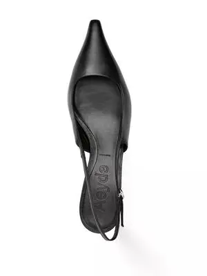 AeydĒ 50mm Pointed-toe Leather Pumps - Black