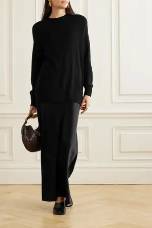 Christopher Esber Monument Cashmere And Silk-satin Maxi Dress - Black