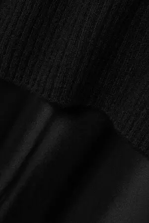 Christopher Esber Monument Cashmere And Silk-satin Maxi Dress - Black