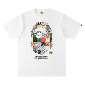 A BATHING APE 28th Anniversary Ape Head T-shirt - White