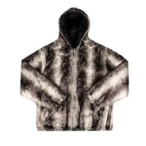 Supreme Faux Fur Reversible Hooded Jacket - Black
