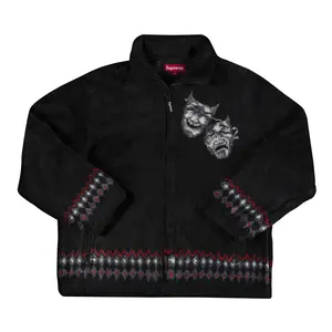 Supreme Drama Mask Fleece Jacket - Black