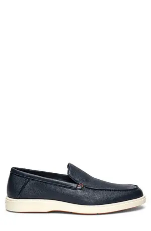 Santoni Botanist Slip-on Loafer - Blue Leather