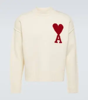 Ami De Cœur Wool Sweater - White