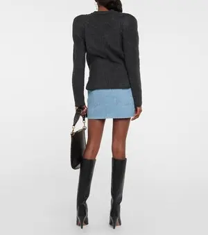MARANT ETOILE Nelly Tweed Jacket - Grey