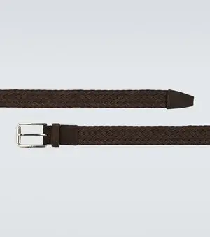 TOD'S Braided Suede Belt