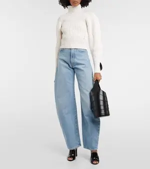 Alaïa Ribbed-knit Wool-blend Sweater