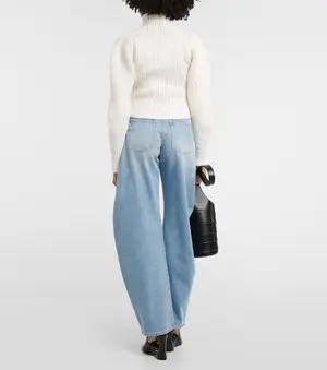 Alaïa Ribbed-knit Wool-blend Sweater