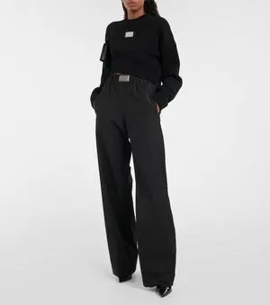 Dolce & Gabbana Wool-blend Wide-leg Trousers