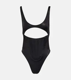 MUGLER Cutout One-piece Swimsuit - Black