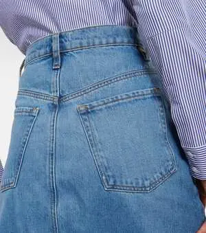FRAME The Midaxi Denim Midi Skirt - Blue