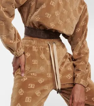 Dolce & Gabbana Dg Cropped Velvet Sweatshirt